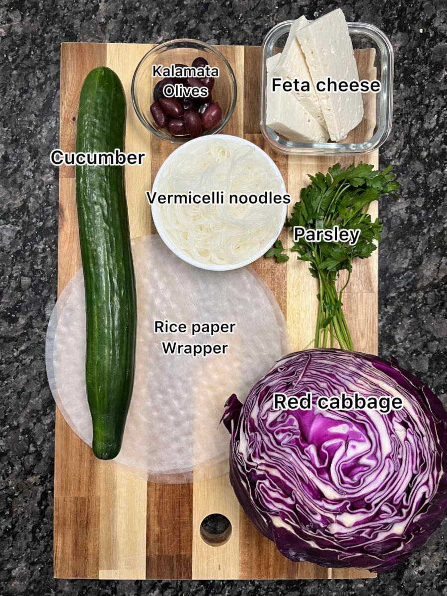 Mediterranean Spring Rolls • The Fusionary Cook