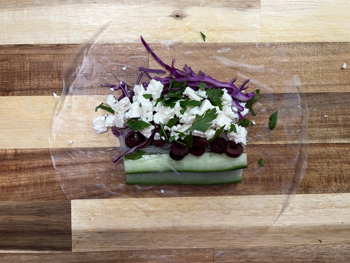 Mediterranean Spring Rolls • The Fusionary Cook