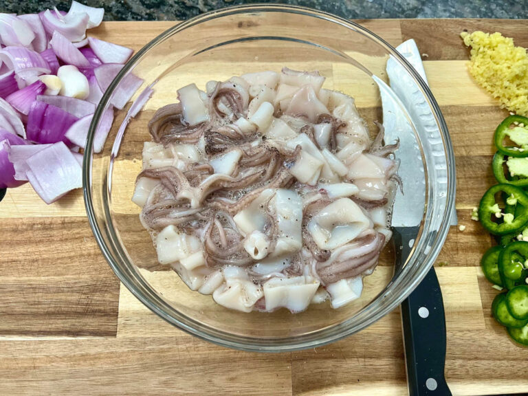 Spicy Stir Fry Squid (Chinese style) • The Fusionary Cook